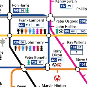 The Chelsea Tube Map - Etsy UK