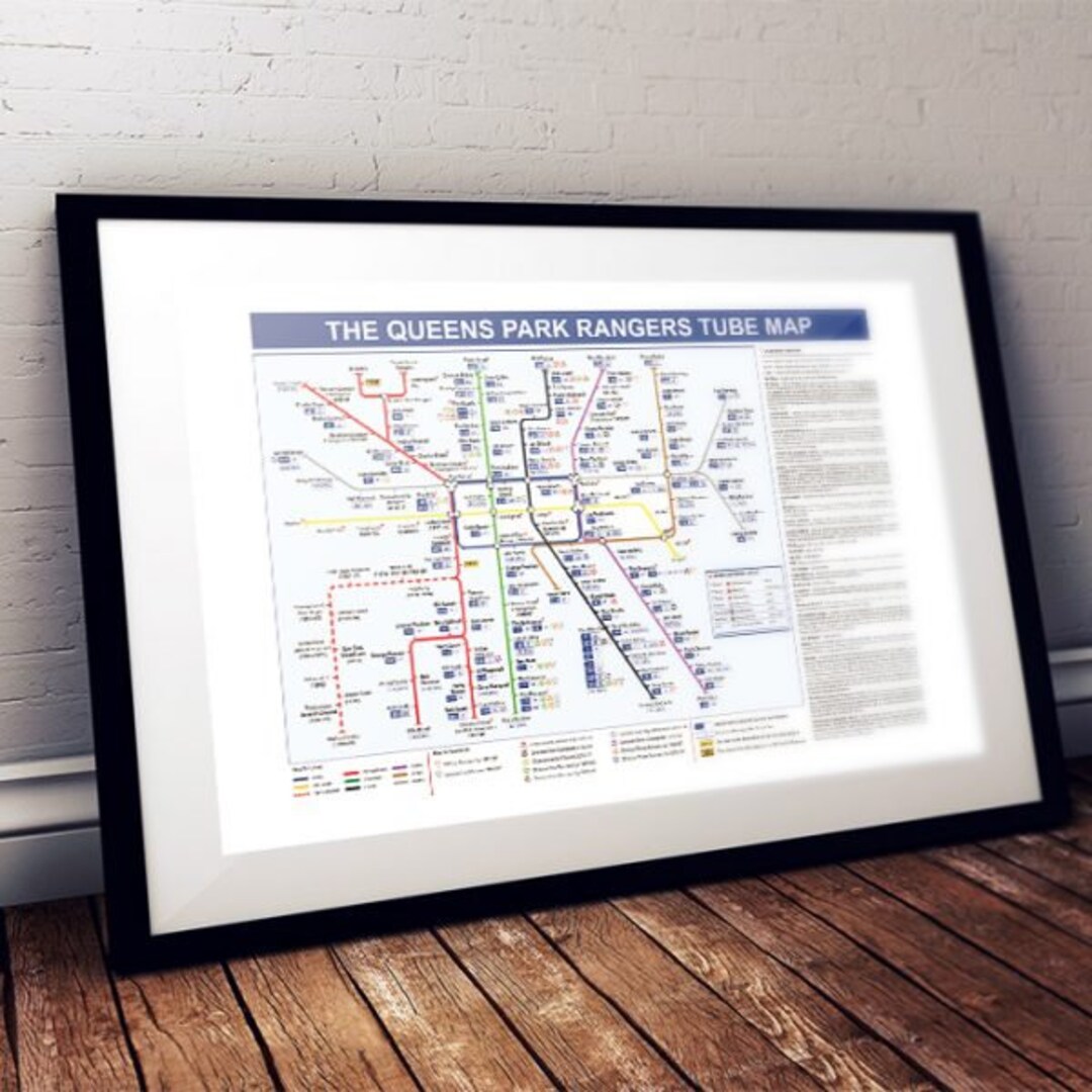 The Queens Park Rangers Tube Map - Etsy