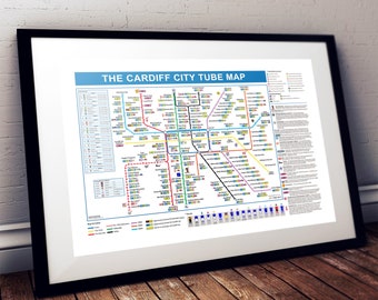 The Birmingham City Tube Map - Etsy UK
