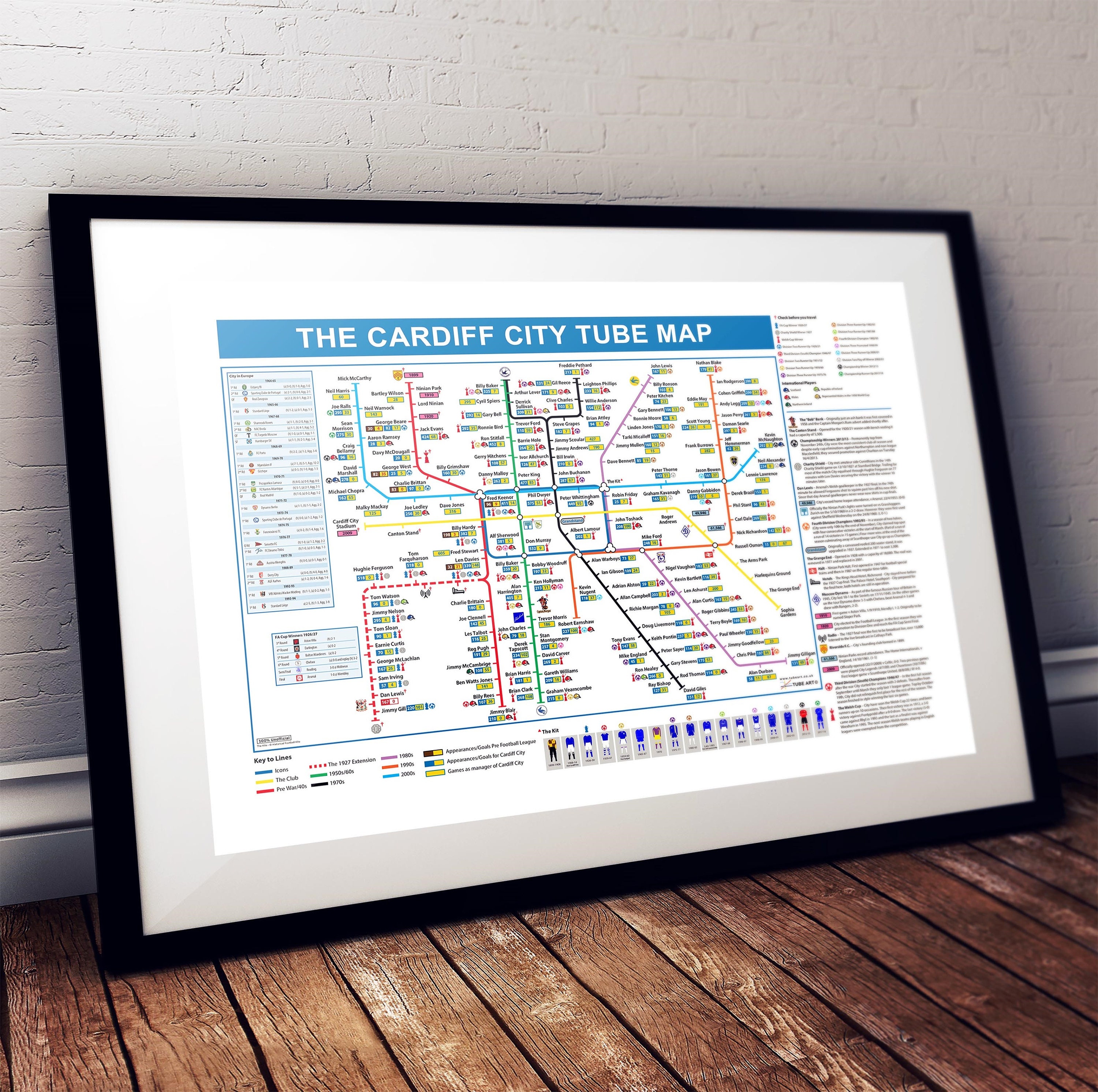 The Cardiff City Tube Map - Etsy UK