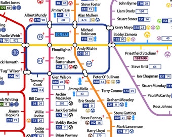 The Leeds United Tube Map - Etsy