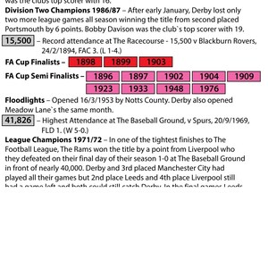 The Derby County Tube Map - Etsy