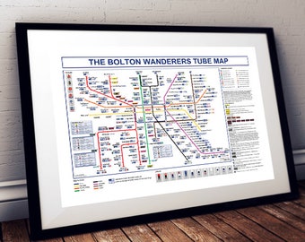 The Fulham Tube Map - Etsy