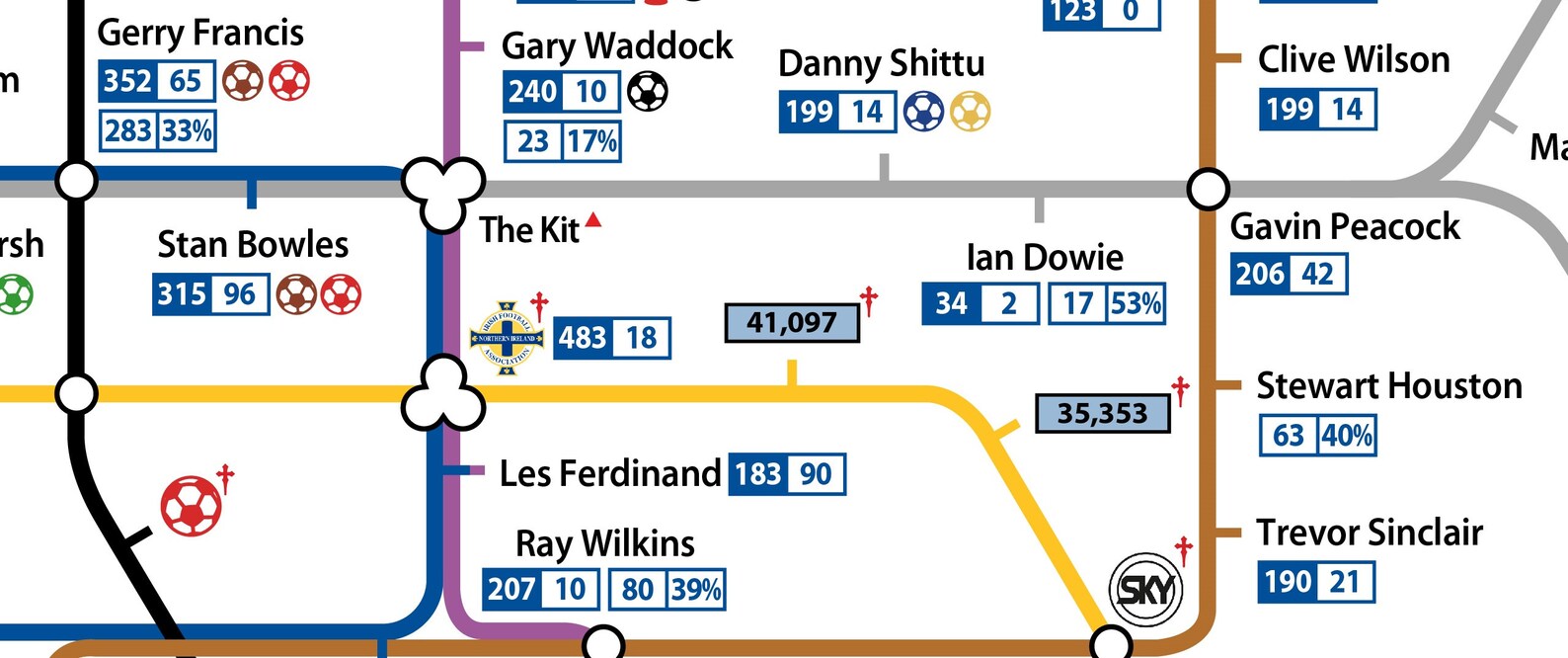 The Queens Park Rangers Tube Map - Etsy