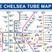 The Chelsea Tube Map - Etsy UK