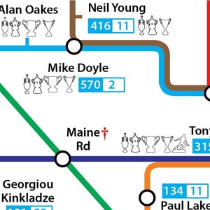 The Manchester City Tube Map | Etsy