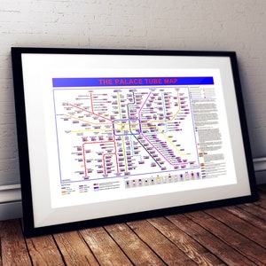 The Crystal Palace Tube Map - Etsy UK