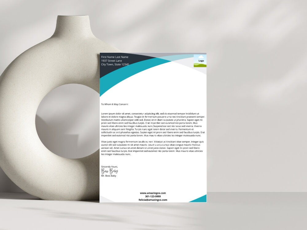 Bold & Beautiful | Striking Letterhead Template - Make an Impact With ...