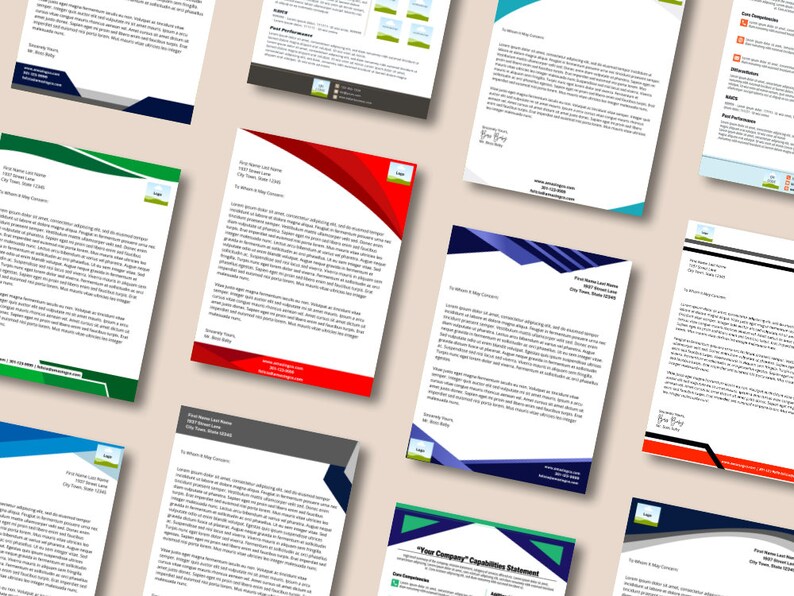 Bold & Beautiful | Striking Letterhead Template - Make an Impact With ...