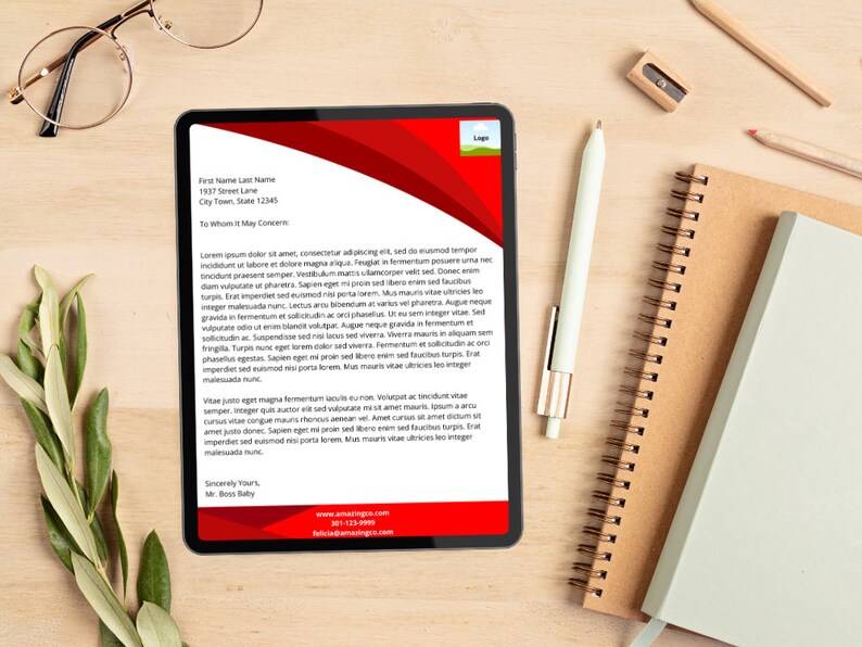 Bold & Beautiful | Striking Letterhead Template - Make an Impact With ...