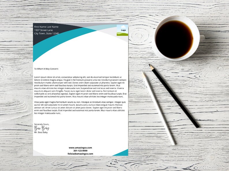 Bold & Beautiful | Striking Letterhead Template - Make an Impact With ...