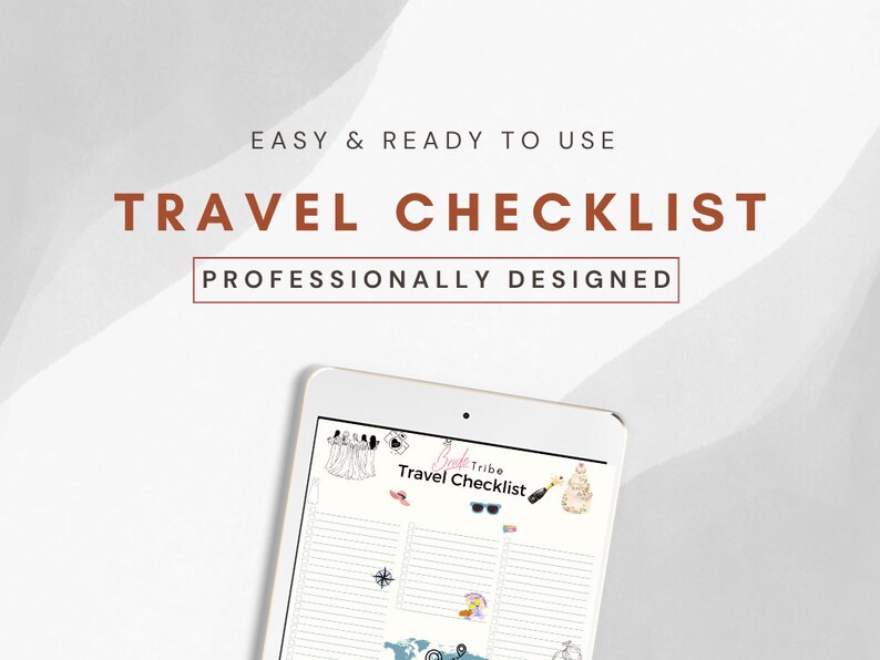 Bride Tribe / Bachelorette Packing Companion | Global Travel Checklist ...