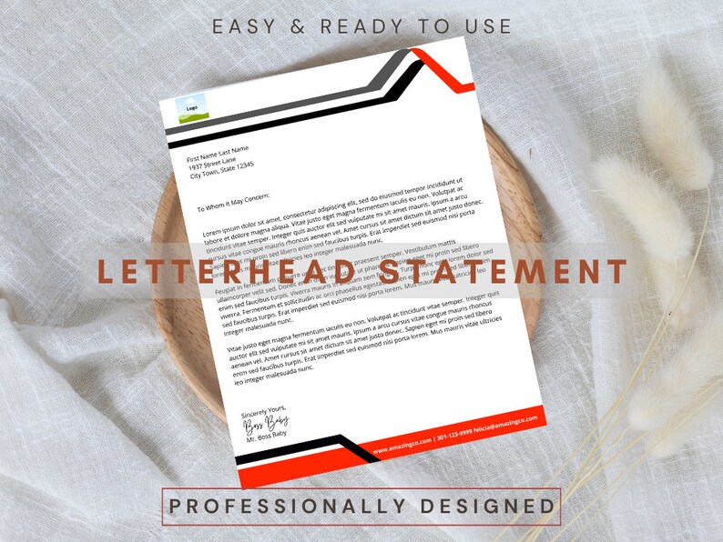 Bold & Beautiful | Striking Letterhead Template - Make an Impact With ...