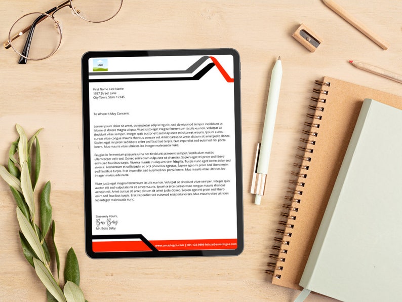 Bold & Beautiful | Striking Letterhead Template - Make an Impact With ...
