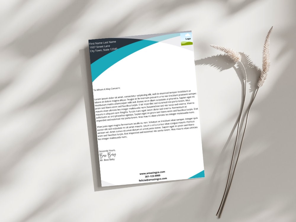 Bold & Beautiful | Striking Letterhead Template - Make an Impact With ...