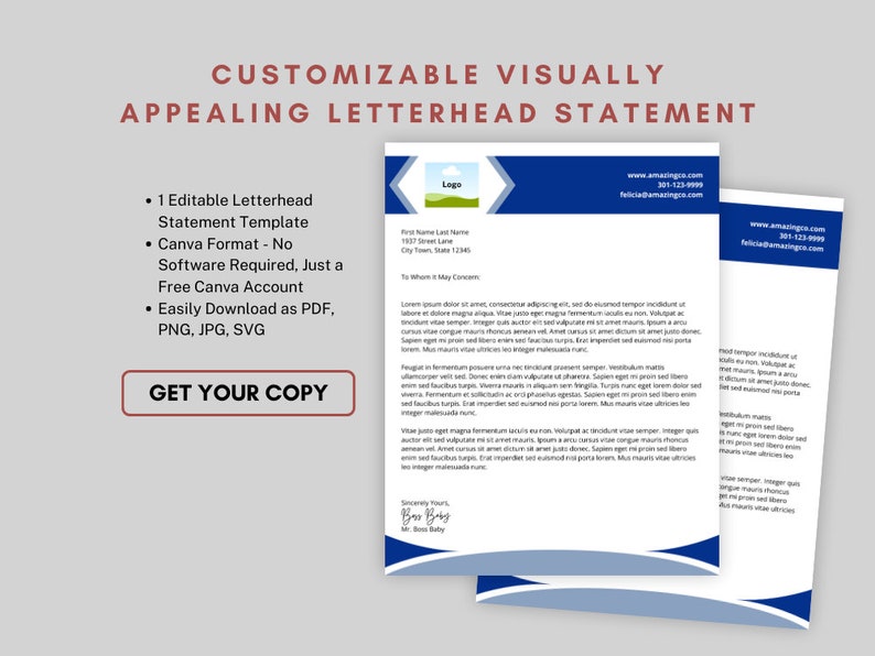 Bold & Beautiful | Striking Letterhead Template - Make an Impact With ...