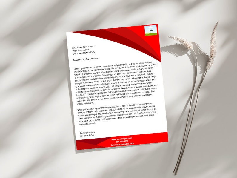 Bold & Beautiful | Striking Letterhead Template - Make an Impact With ...