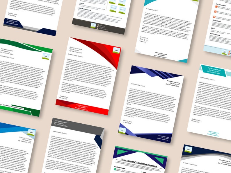 Bold & Beautiful | Striking Letterhead Template - Make an Impact With ...