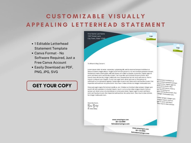 Bold & Beautiful | Striking Letterhead Template - Make an Impact With ...