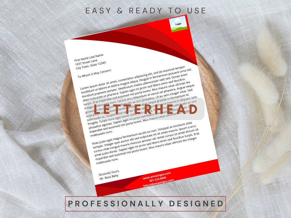 Bold & Beautiful | Striking Letterhead Template - Make an Impact With ...