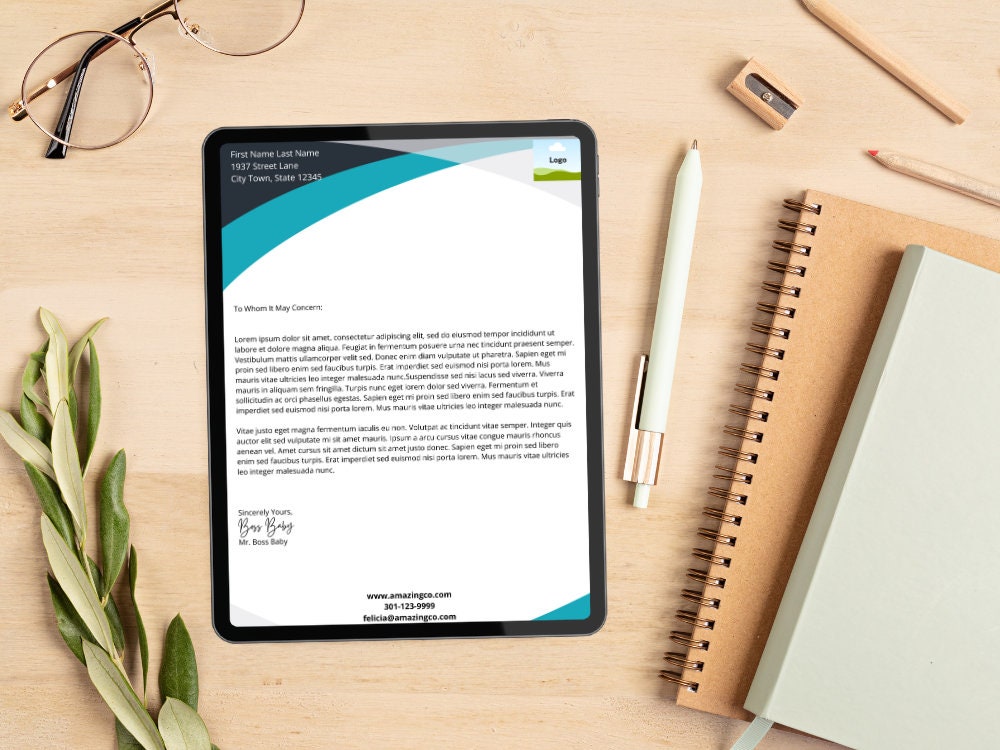 Bold & Beautiful | Striking Letterhead Template - Make an Impact With ...
