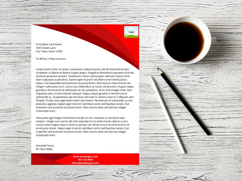 Bold & Beautiful | Striking Letterhead Template - Make an Impact With ...