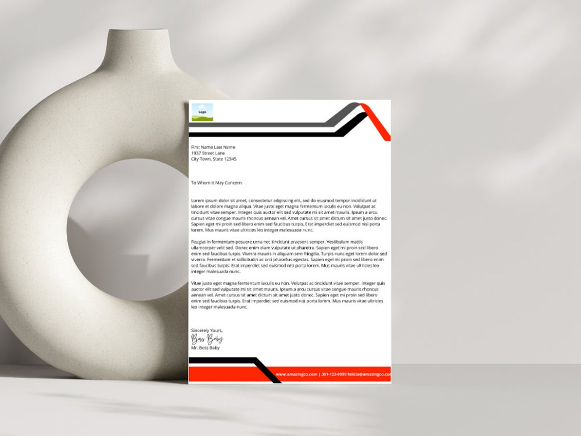 Bold & Beautiful | Striking Letterhead Template - Make an Impact With ...