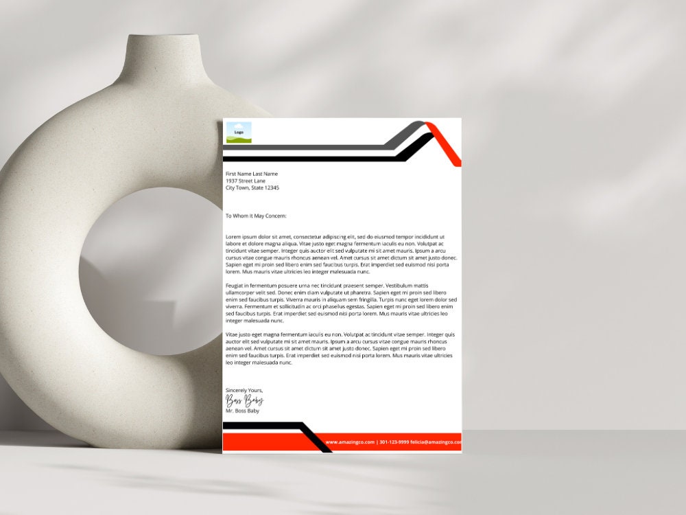 Bold & Beautiful | Striking Letterhead Template - Make an Impact With ...