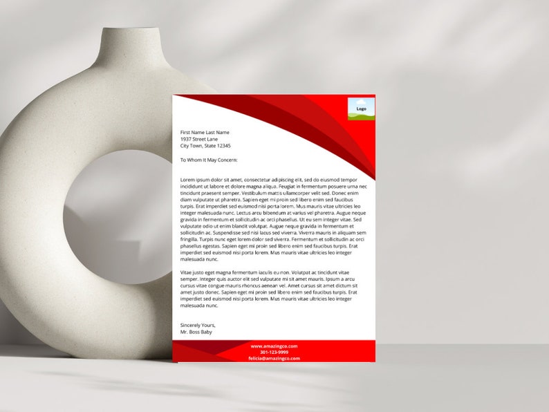 Bold & Beautiful | Striking Letterhead Template - Make an Impact With ...