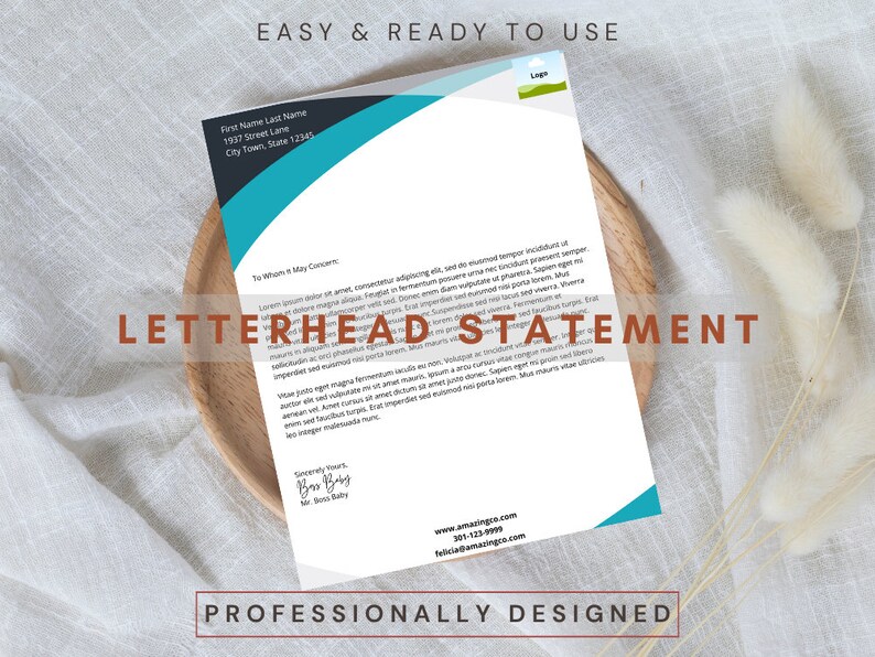 Bold & Beautiful | Striking Letterhead Template - Make an Impact With ...