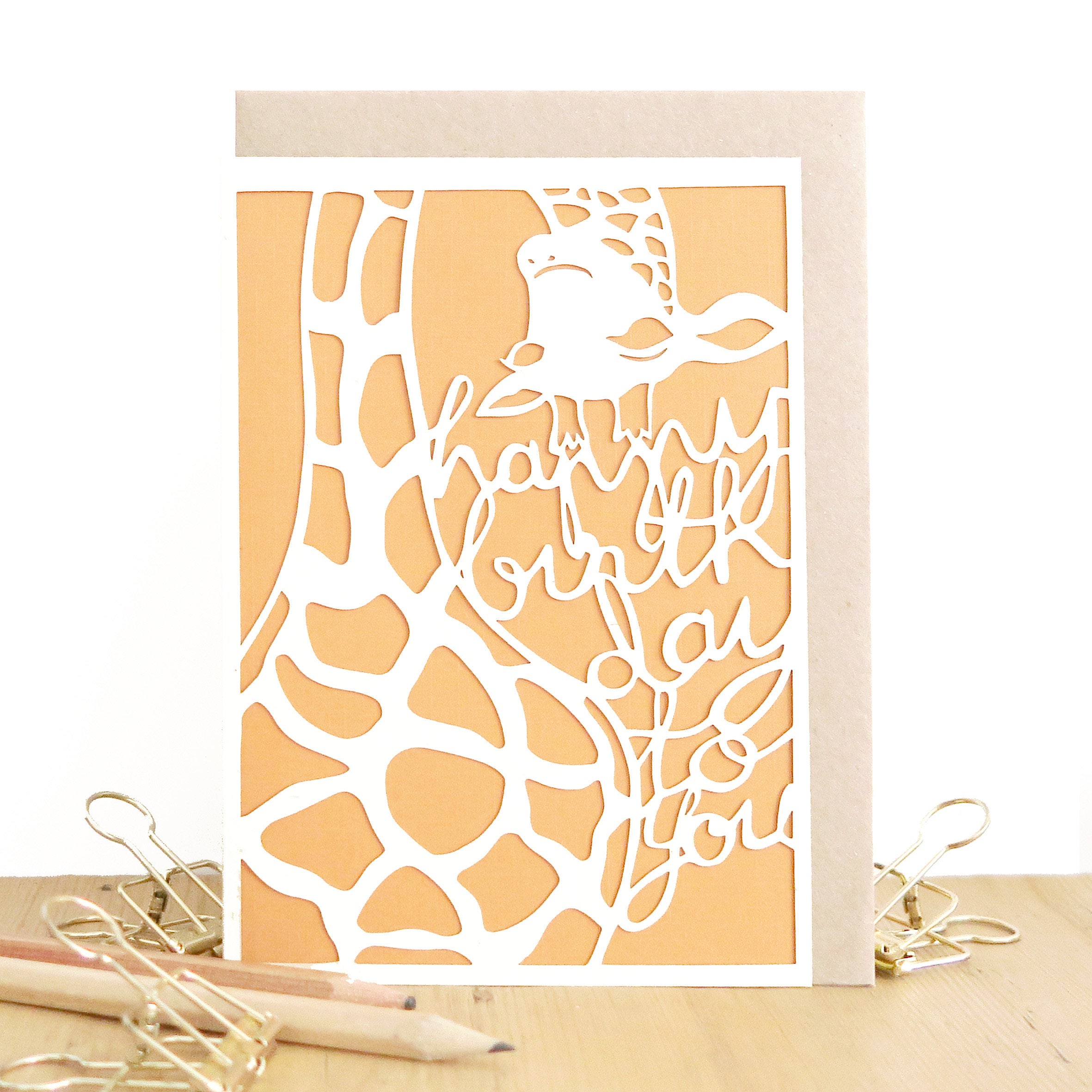 Giraffe Birthday Card Cute Birthday Card Giraffe Card - Etsy UK