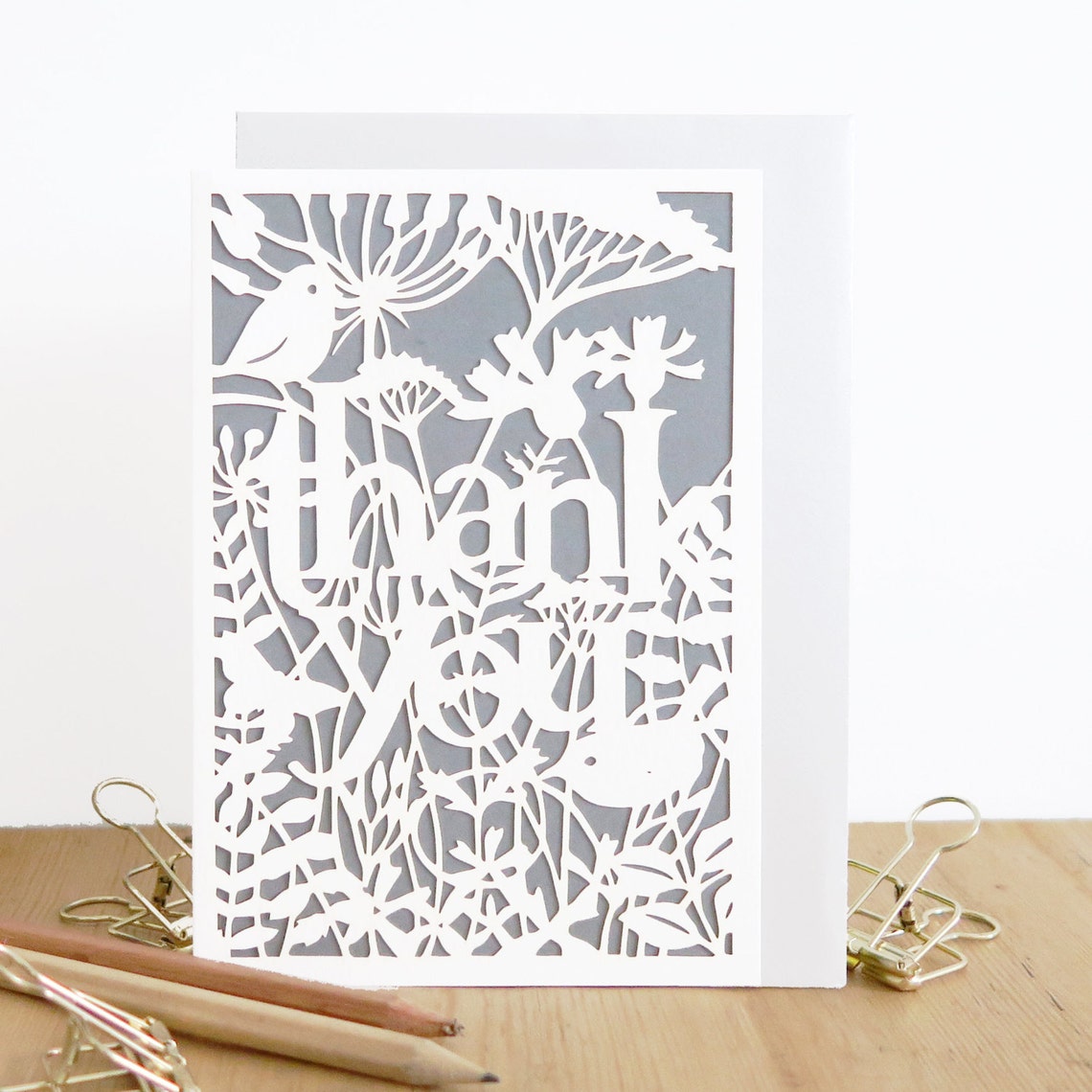 Handmade thank you card Thank you note card Merci note card | Etsy