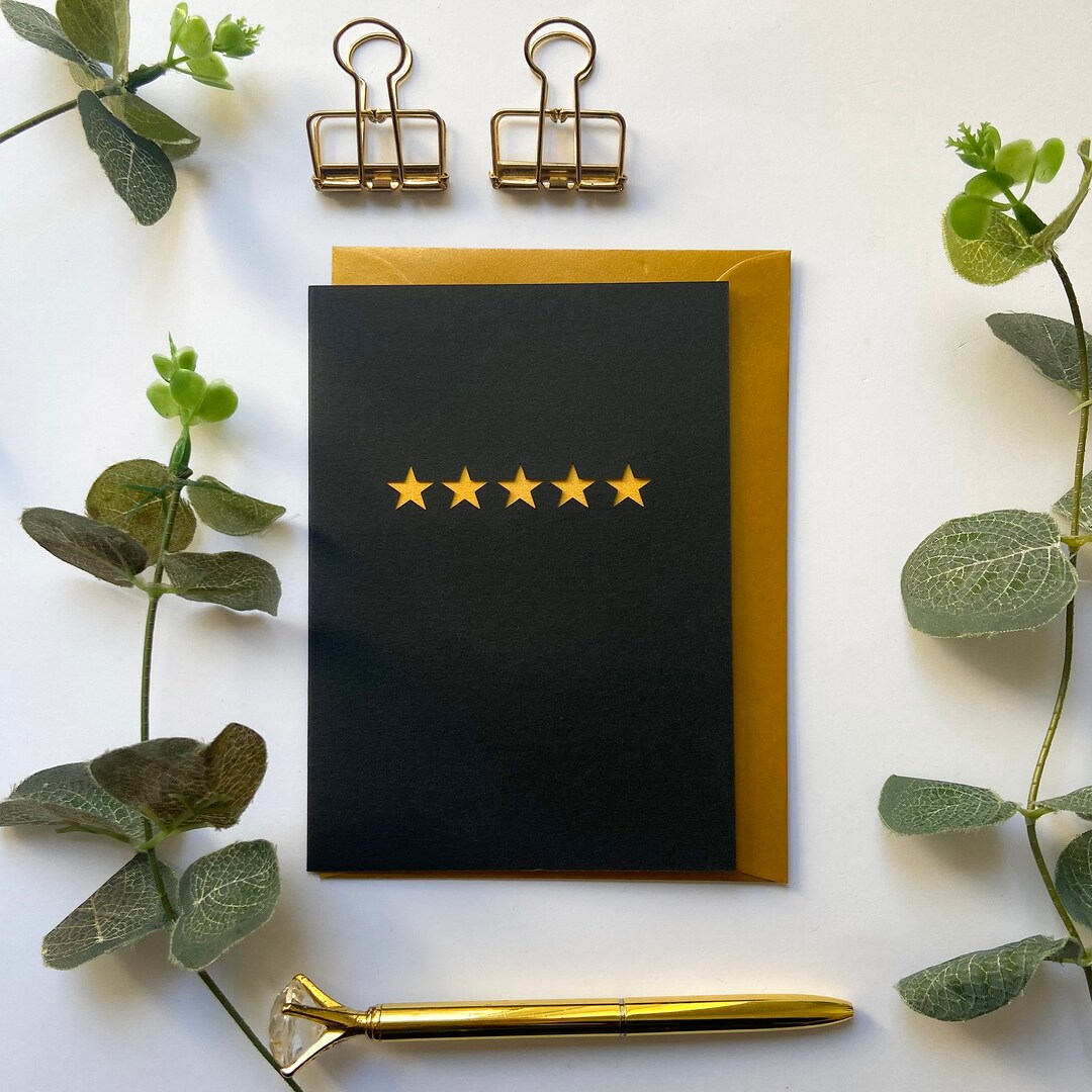 Congratulations Card Well Done Card Five Star Card Exam - Etsy