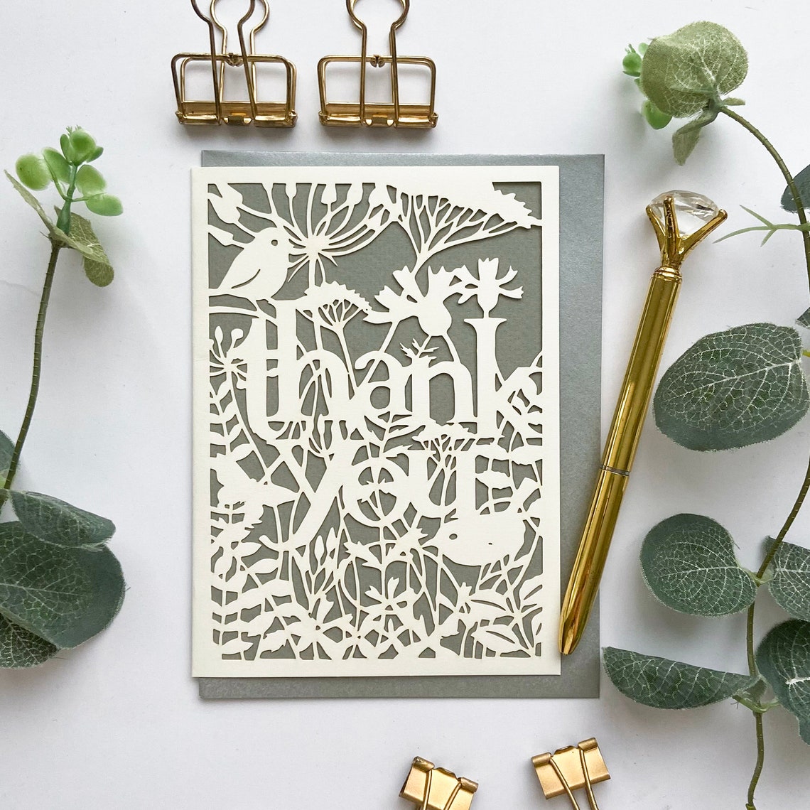 Handmade Thank You Card Thank You Note Card Merci Note Card - Etsy