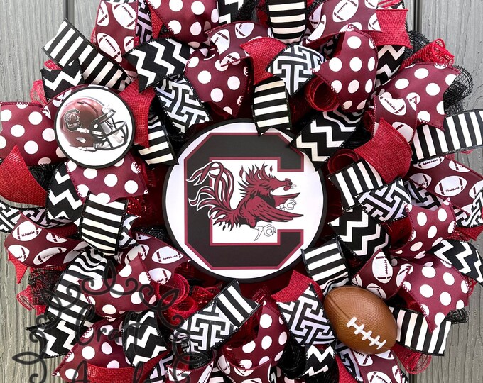 South Carolina Gamecocks Wreath Gamecocks Wreath Gamecocks - Etsy
