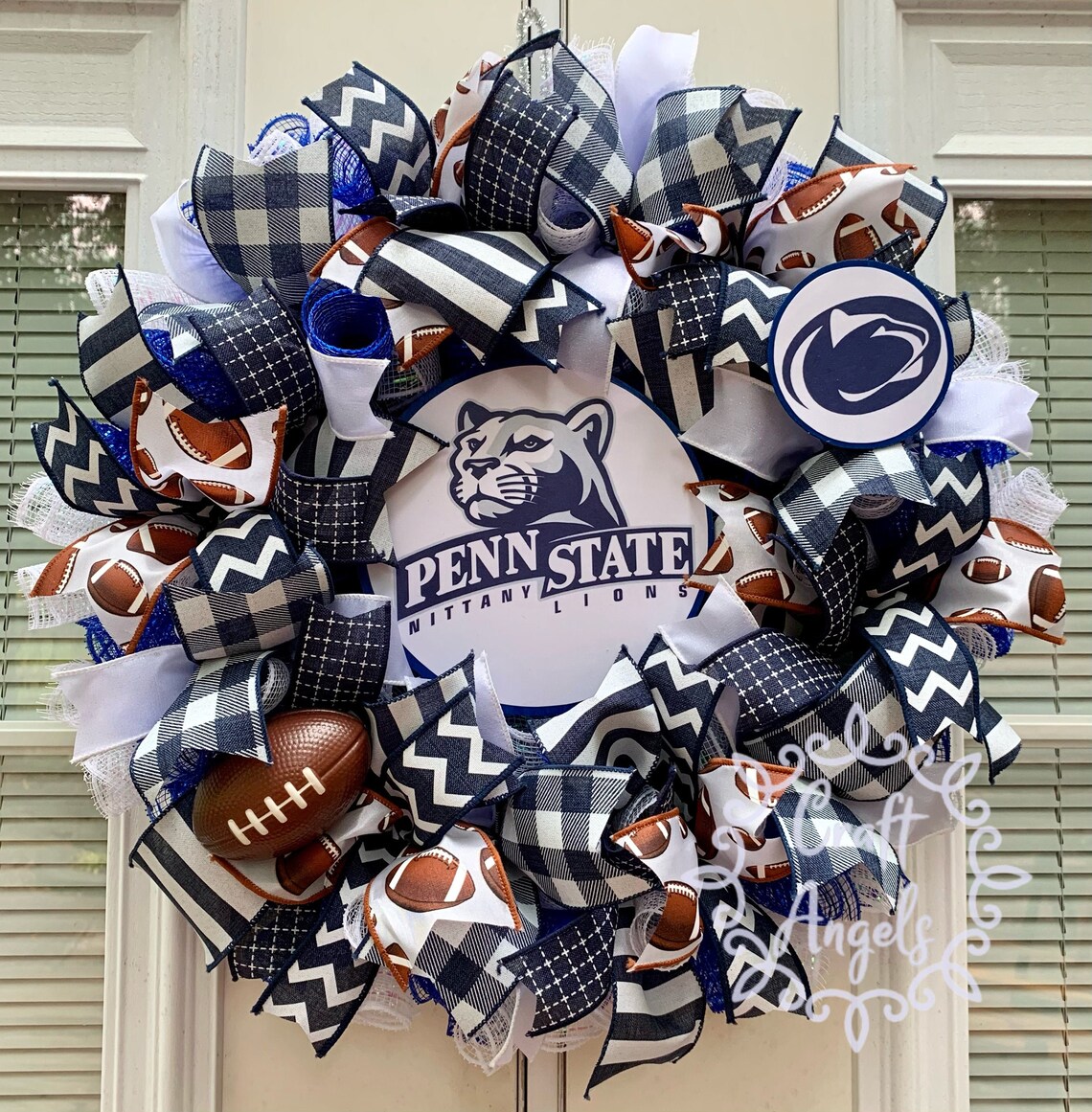 Penn state wreath Penn state football wreath Penn state deco | Etsy
