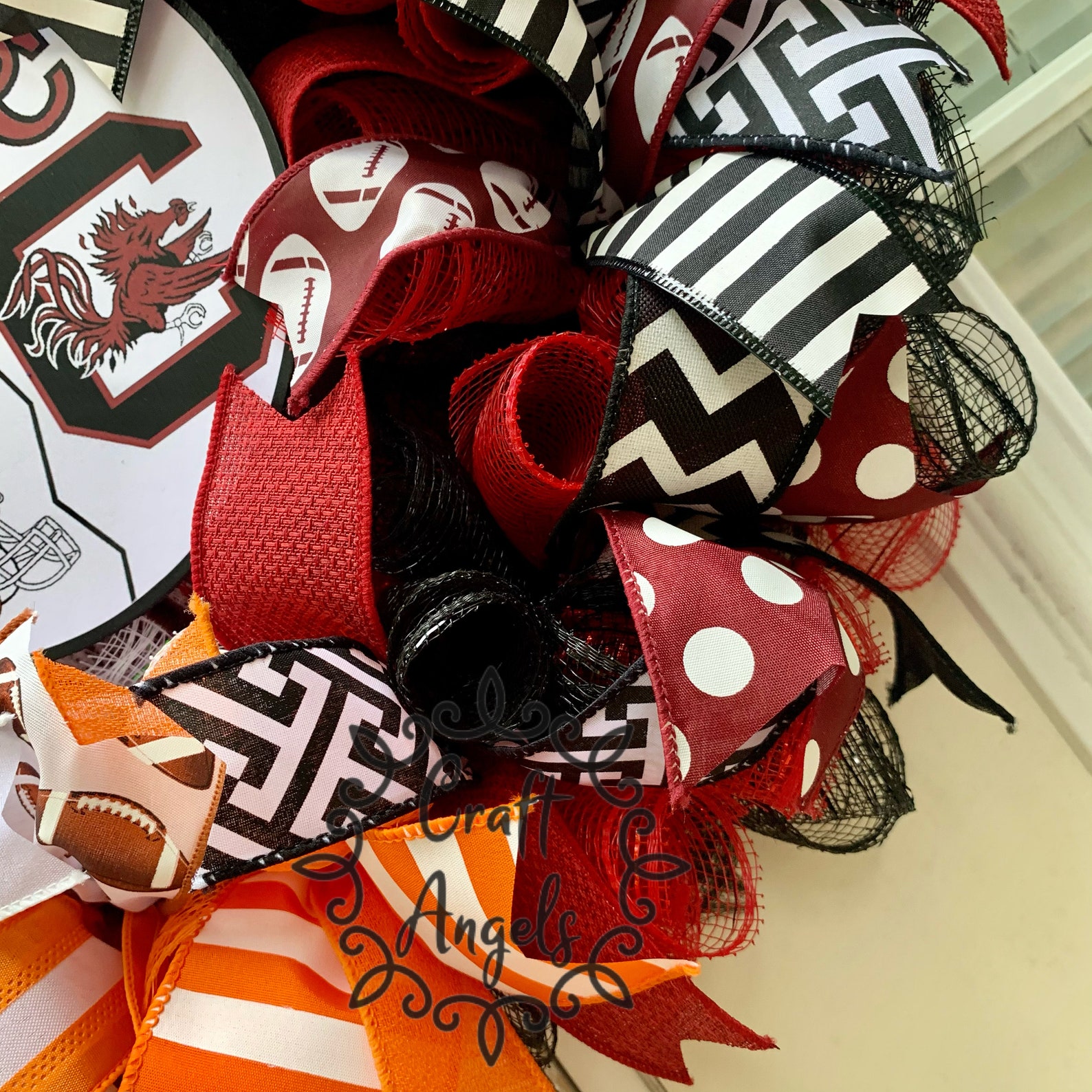 Clemson wreath gamecocks Wreath Clemson tigers Wreath House | Etsy