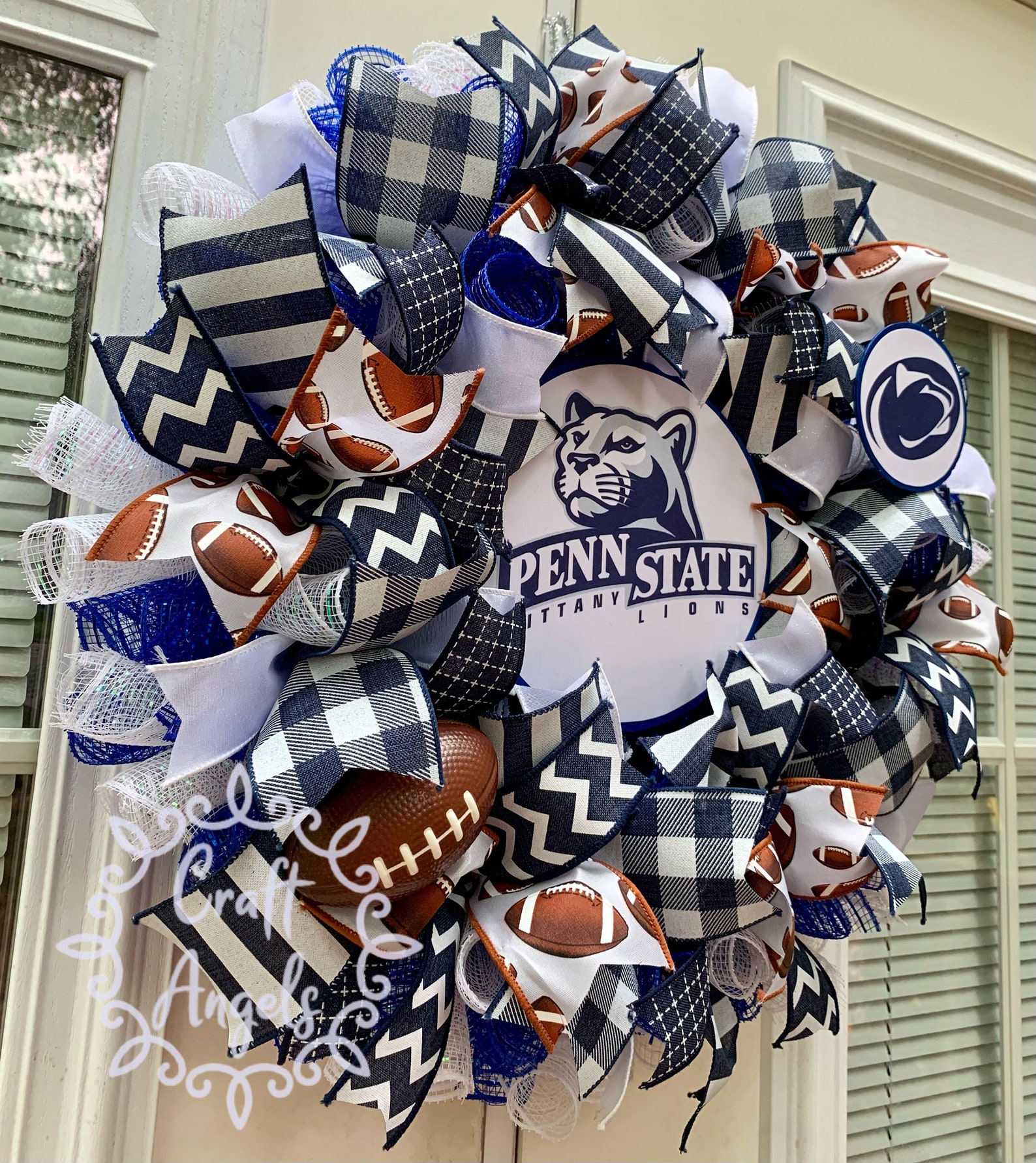 Penn state wreath Penn state football wreath Penn state deco | Etsy