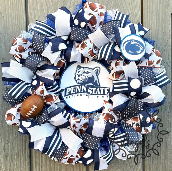 Penn State Wreath Penn State Football Wreath Penn State Deco - Etsy
