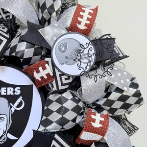 Las Vegas Raiders Wreath, LA Raiders Mesh Wreath, NFL Wreath, Raiders ...
