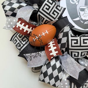Las Vegas Raiders Wreath, LA Raiders Mesh Wreath, NFL Wreath, Raiders ...