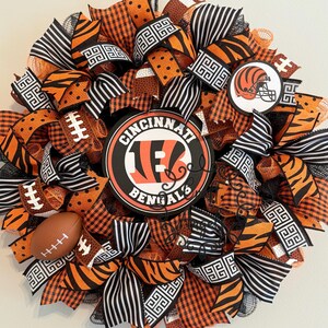 Cincinnati Bengals Wreath, Bengals Door Hanger, Bengals Wreath ...