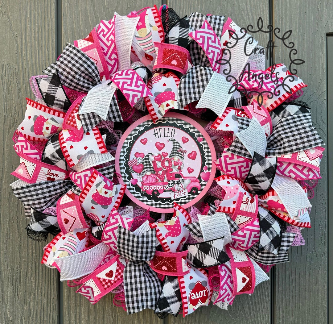 Valentines Wreath, Hello Wreath, Happy Valentines Day, Love Wreath ...