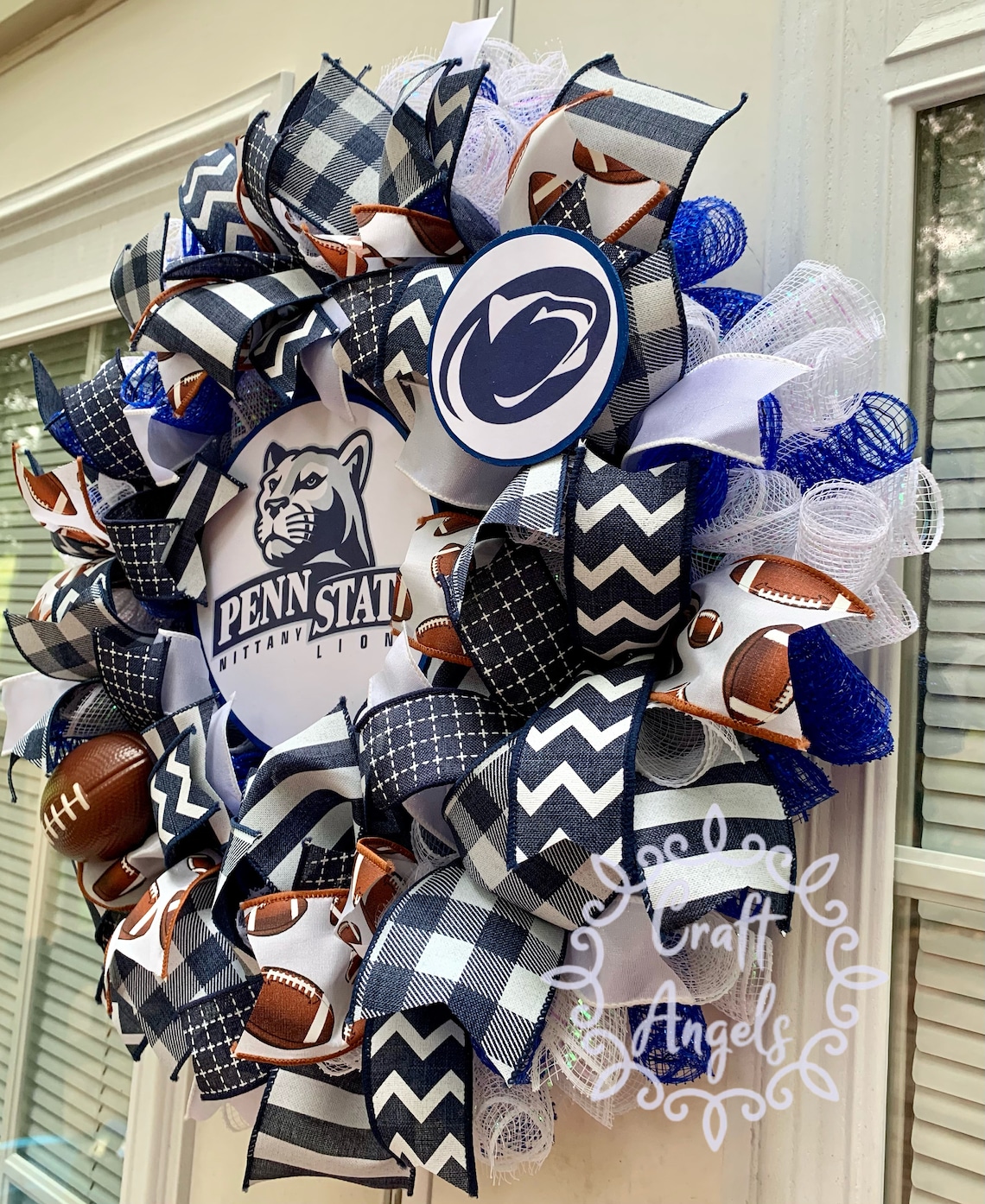 Penn state wreath Penn state football wreath Penn state deco | Etsy