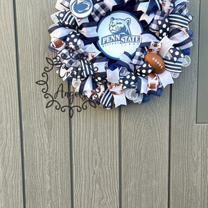 Penn State Wreath, Penn State Football Wreath, Penn State Deco Mesh ...