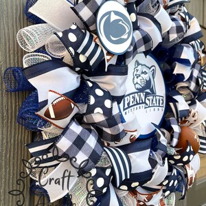 Penn State Wreath, Penn State Football Wreath, Penn State Deco Mesh ...
