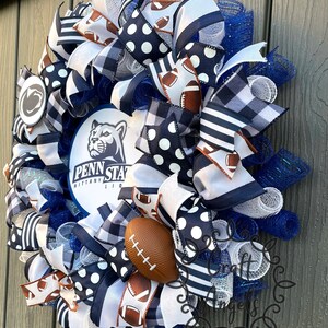 Penn State Wreath, Penn State Football Wreath, Penn State Deco Mesh ...