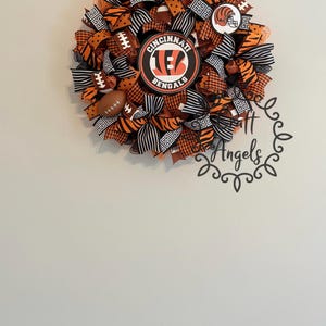 Cincinnati Bengals Wreath, Bengals Door Hanger, Bengals Wreath ...