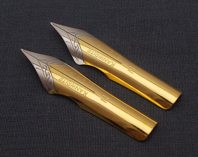 Set of 2 Kanwrite No.6 35mm Ultra Flex Medium (M) Fountain Pen Nibs ...