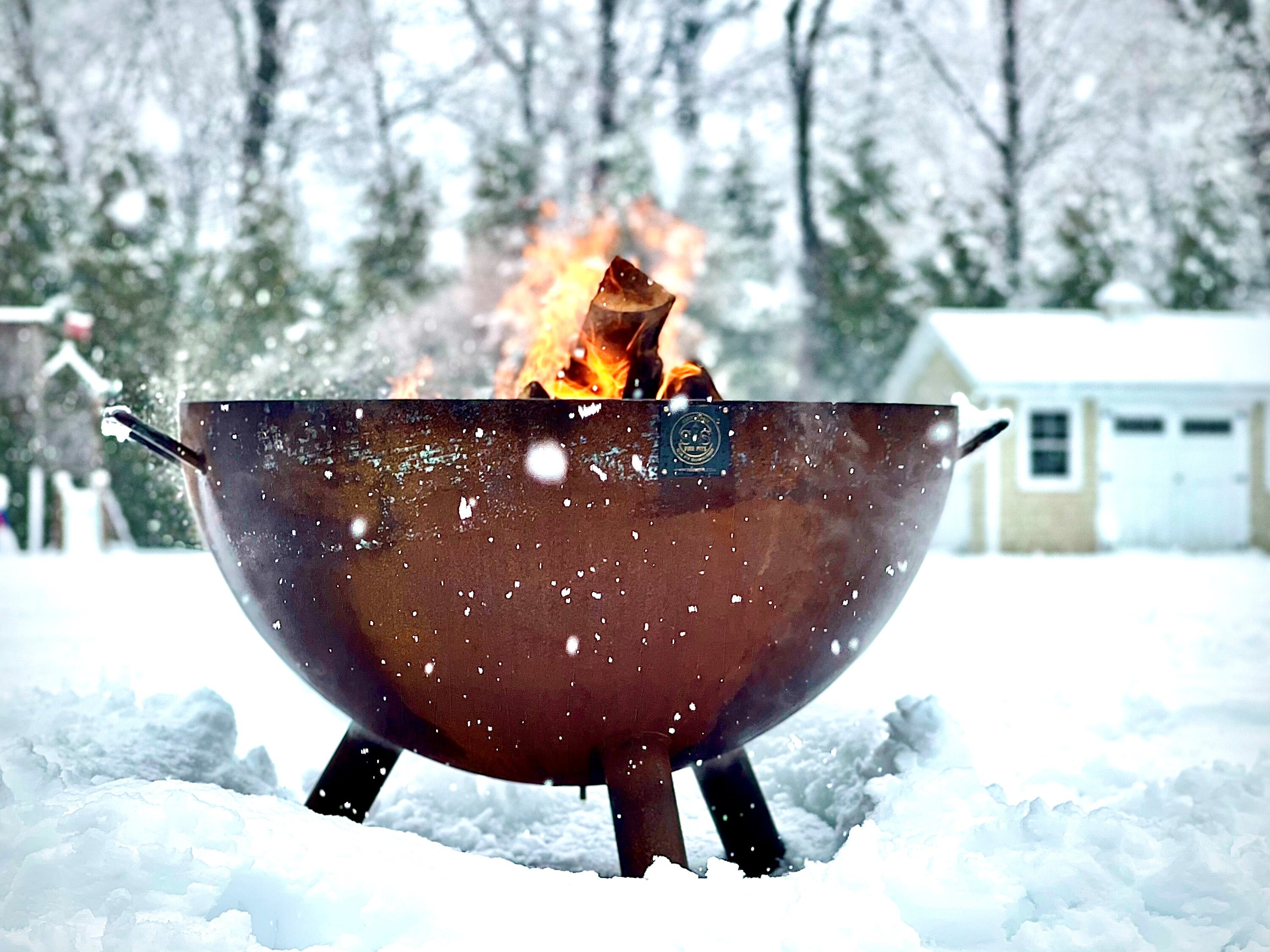 30 Elliptical Fire Pit on Flanged Base | Etsy